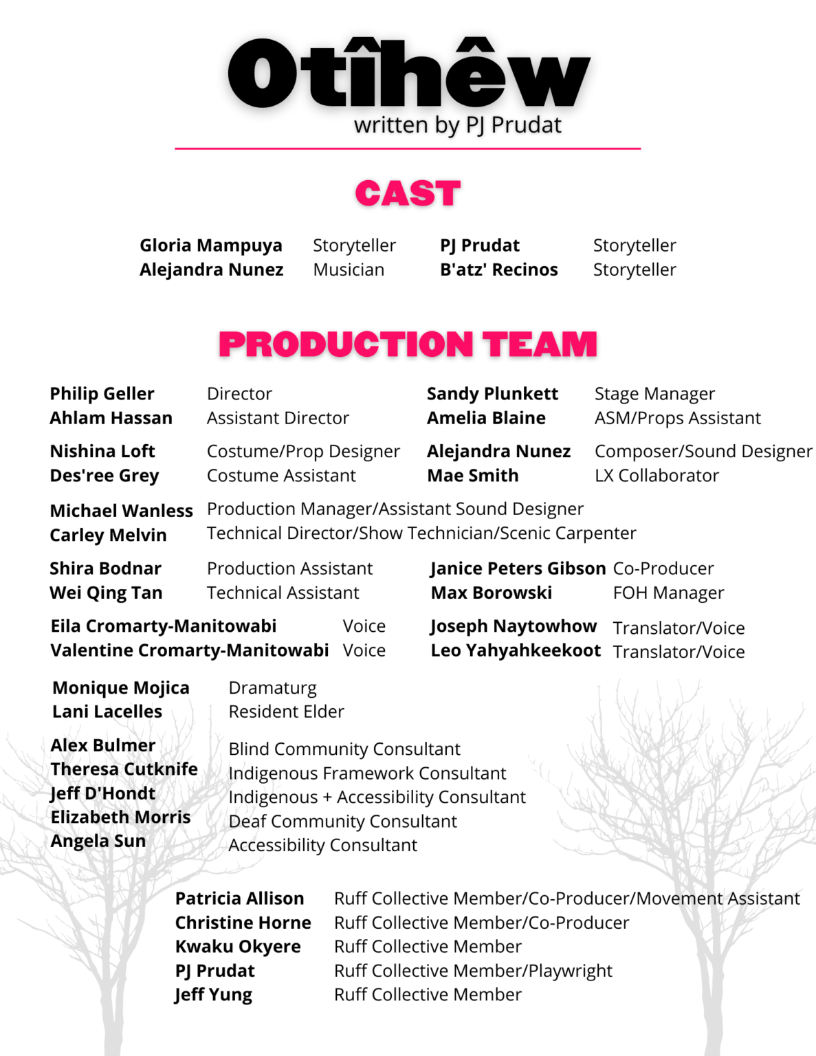 Otîhêw 2022 Digital Program | Shakespeare in the Ruff