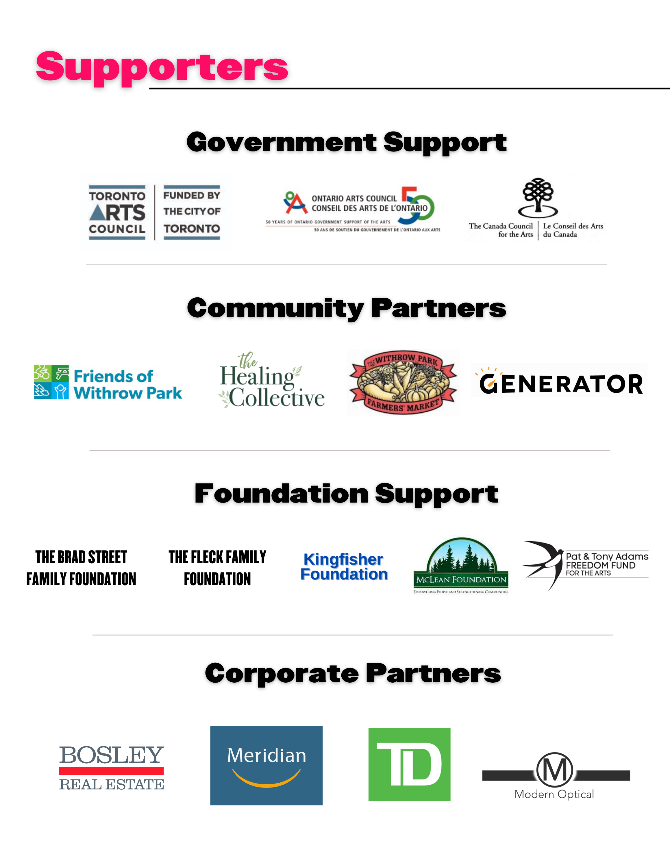 Supporter Logos | Shakespeare in the Ruff